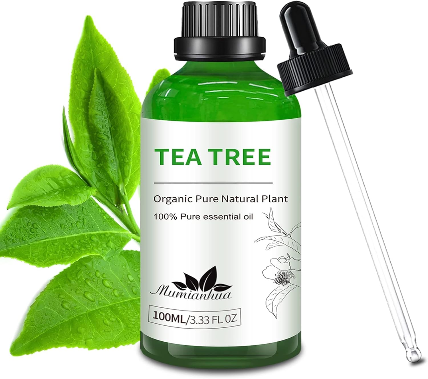 Mumianhua Tea Tree Oil, 100ml Natural Aromatherapy Tea Tree Essential ...