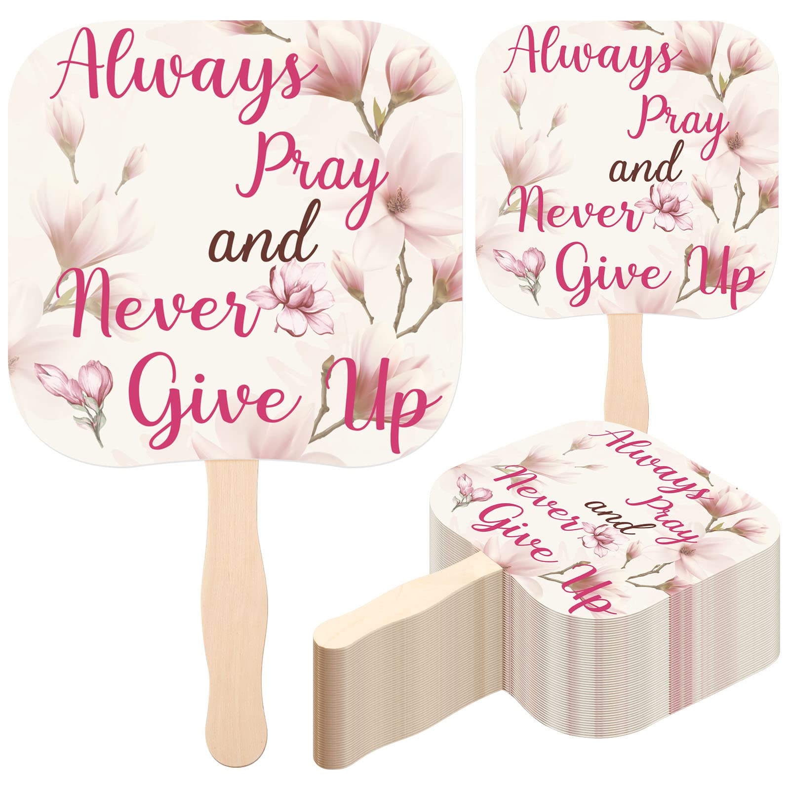 Amazon.com: Sherr 50 Pcs Christian Inspirational Hand Held Fans Church ...