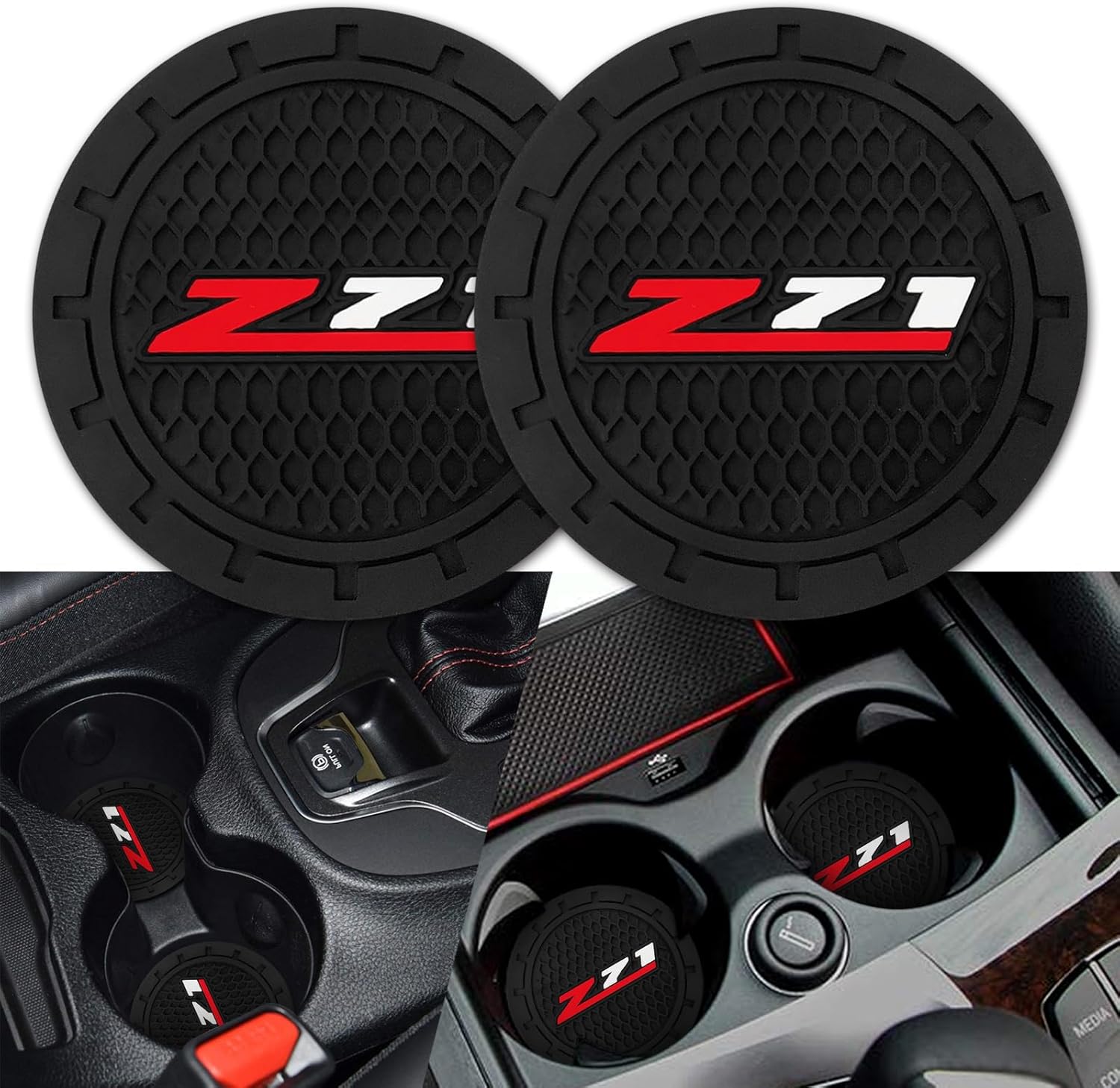 Amazon.com: Car Cup Holder Coaster for Chevrolet Z71,Silicone Cupholder ...