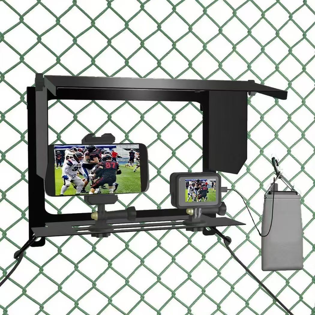 Amazon.com : Fence Phone Mount with Adjustable Shade and Power Bank ...