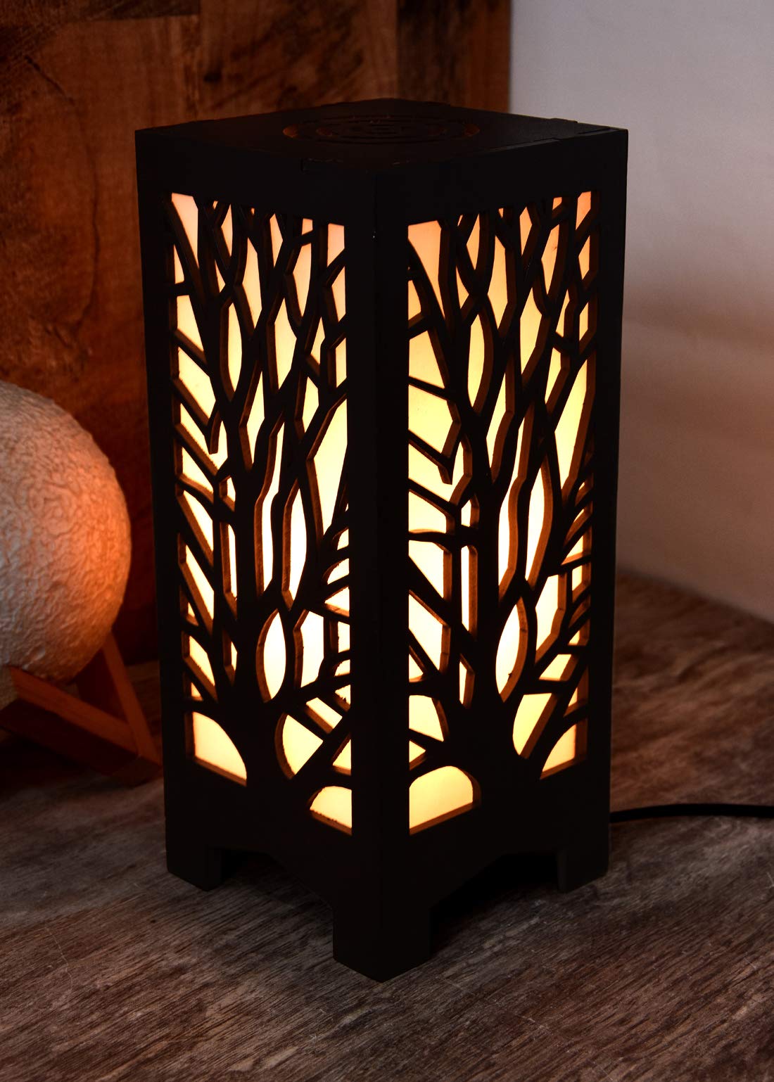 Laser Cut Wood Desk Lamp Visionnaire Callia Luxury Modern Table Lamp: