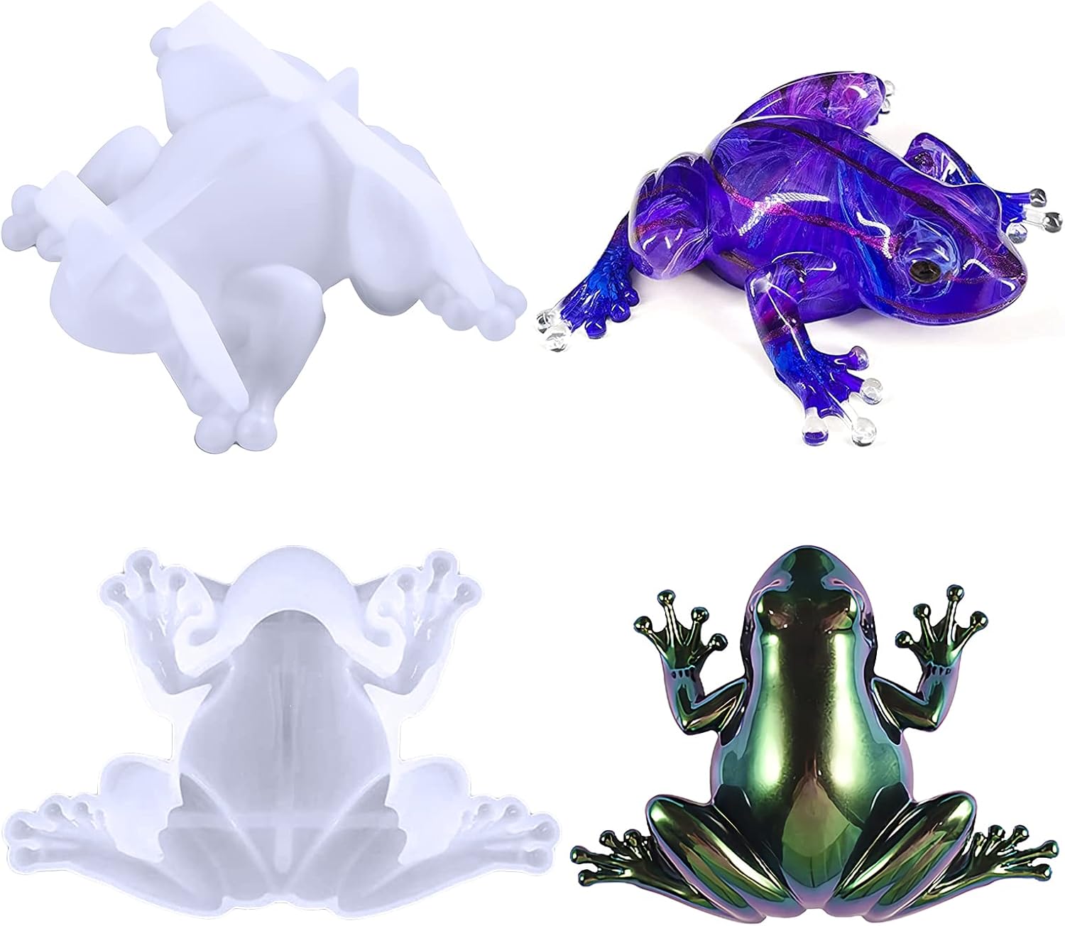 Amazon.com: 2PCS Frog Epoxy Resin Molds, DIY Animals Silicone Resin ...