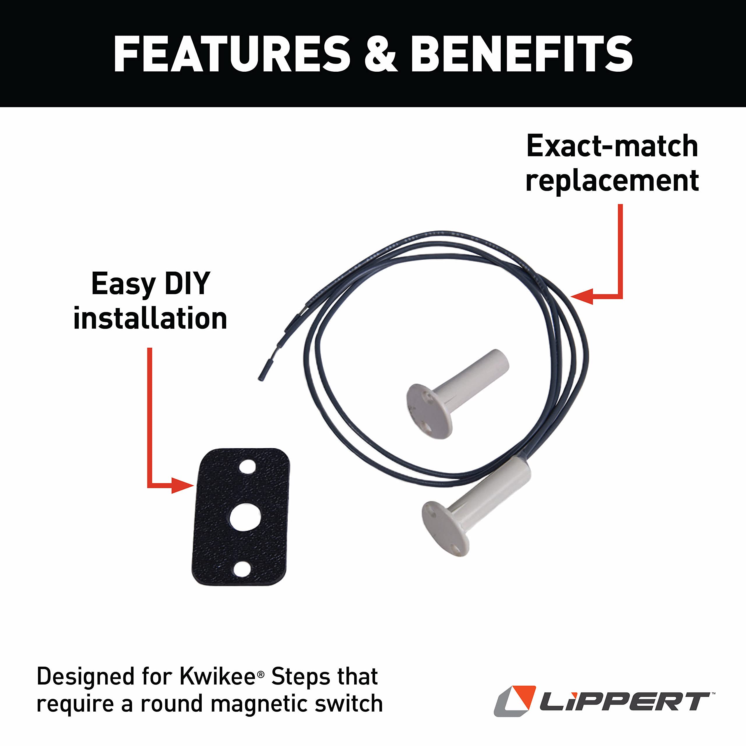 Snapklik.com : Kwikee Lippert Replacement Round Magnetic Power Switch