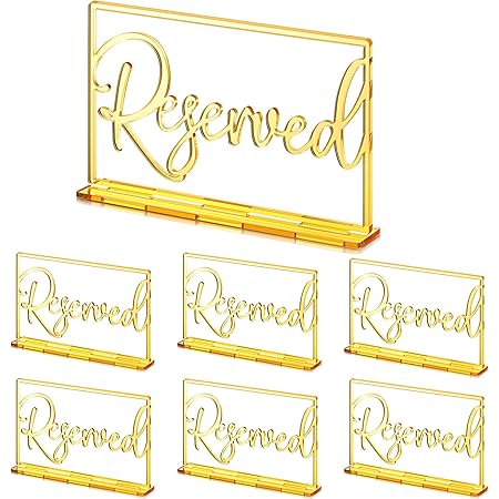 Amazon.com: 16 Pieces Reserved Sign Acrylic Clear Reserved Table Tent ...