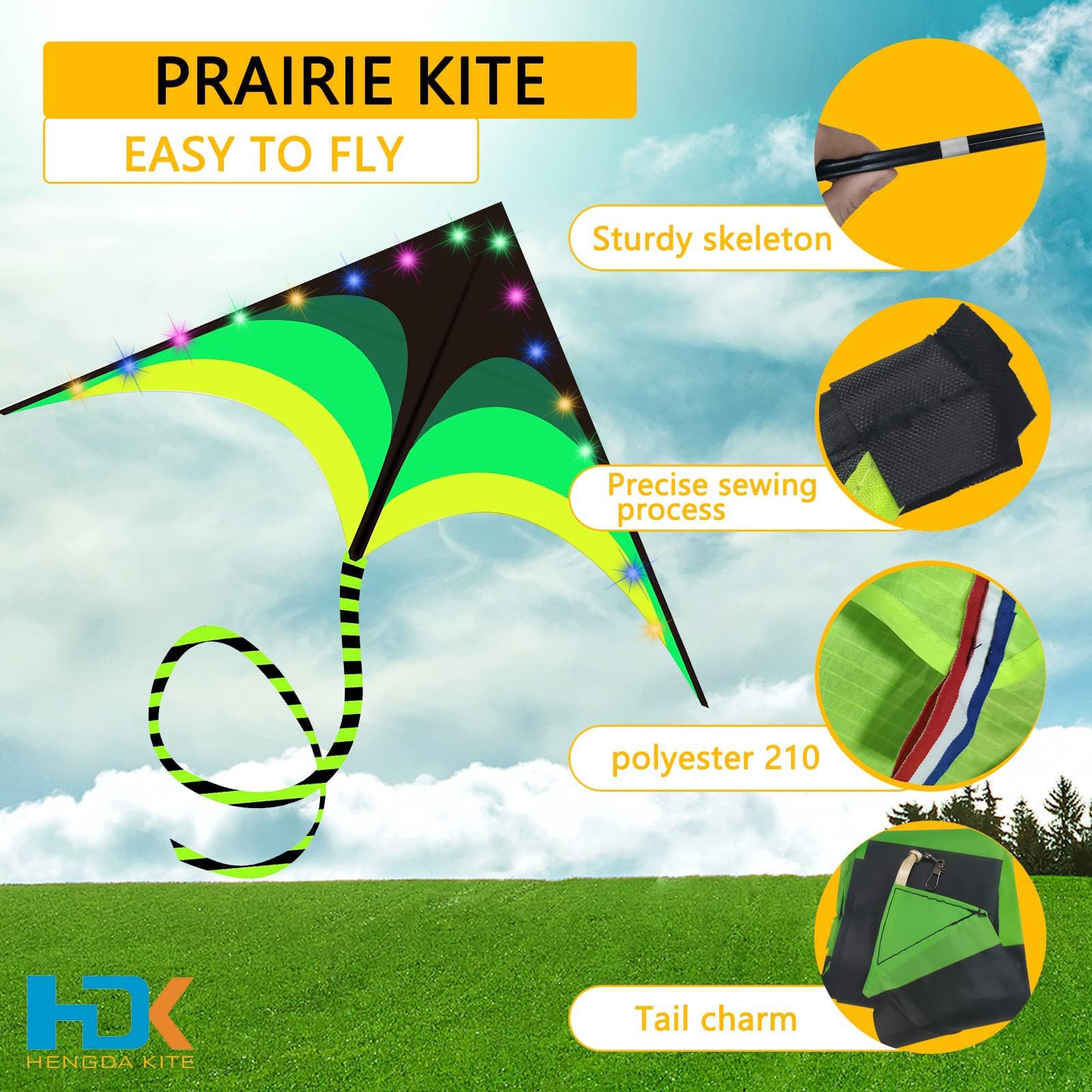 Kites For Kids Easy To Fly HENGDA Delta Plane Kite 39x47" - Easy To Fly ...