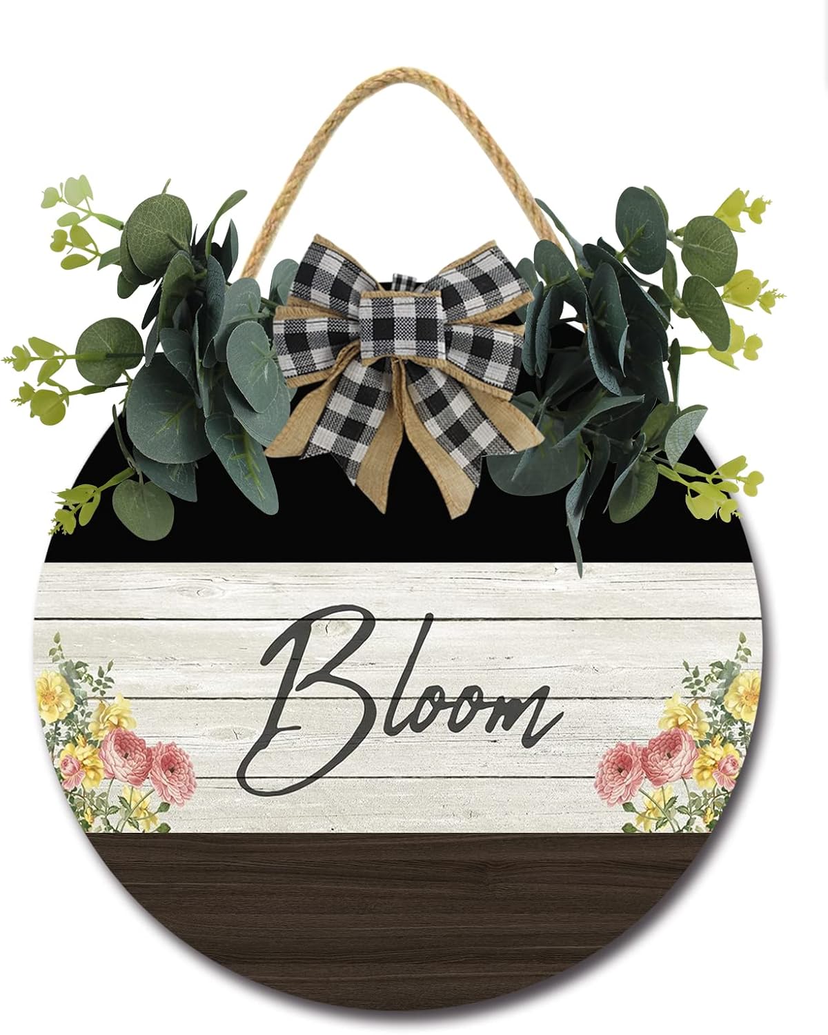 Amazon.com: Bloom Sign for Front Door, Decor for Farmhouse Porch ...