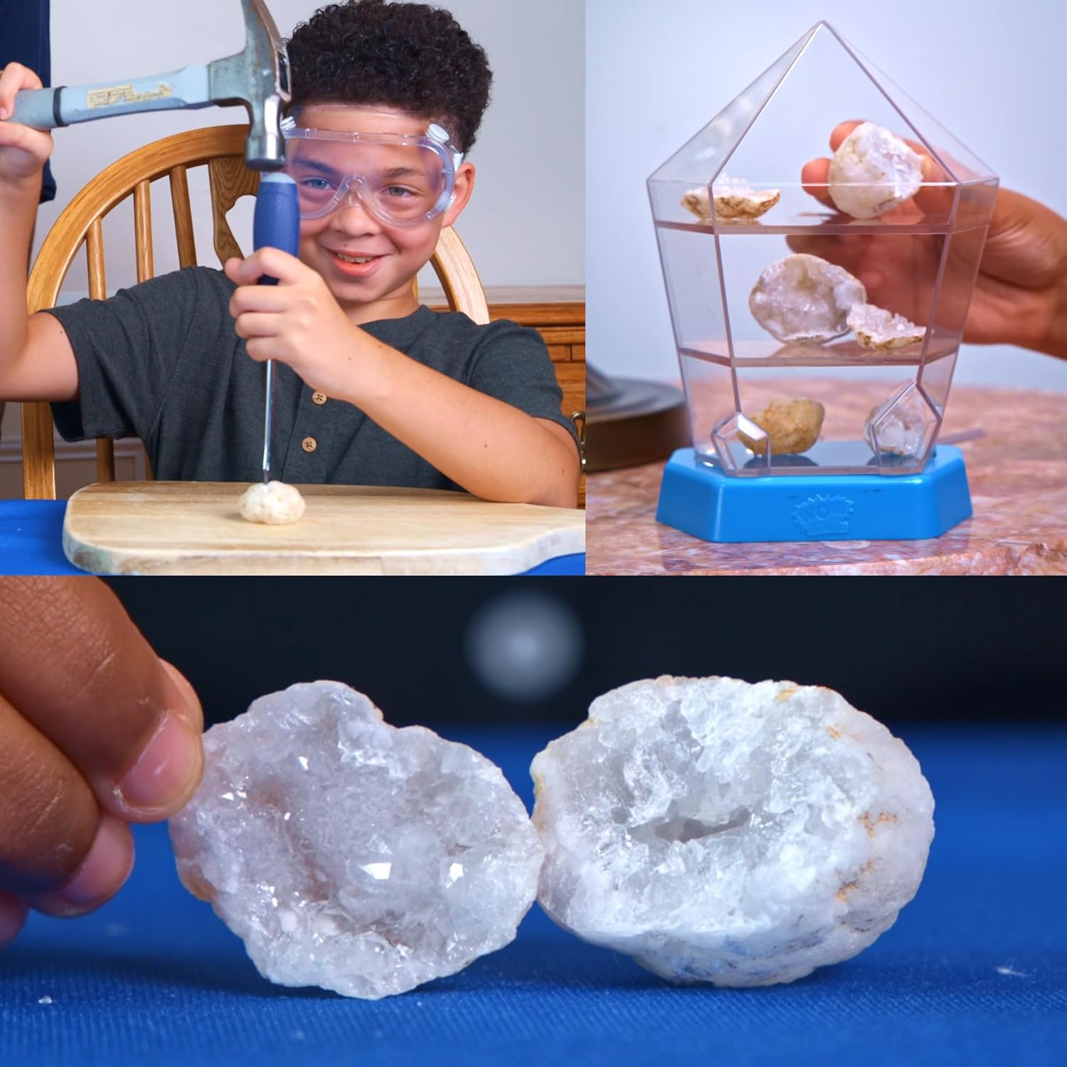 Best STEM Toy – Wow in The World – 10 Real Crystal Geodes Review – Rwe shop