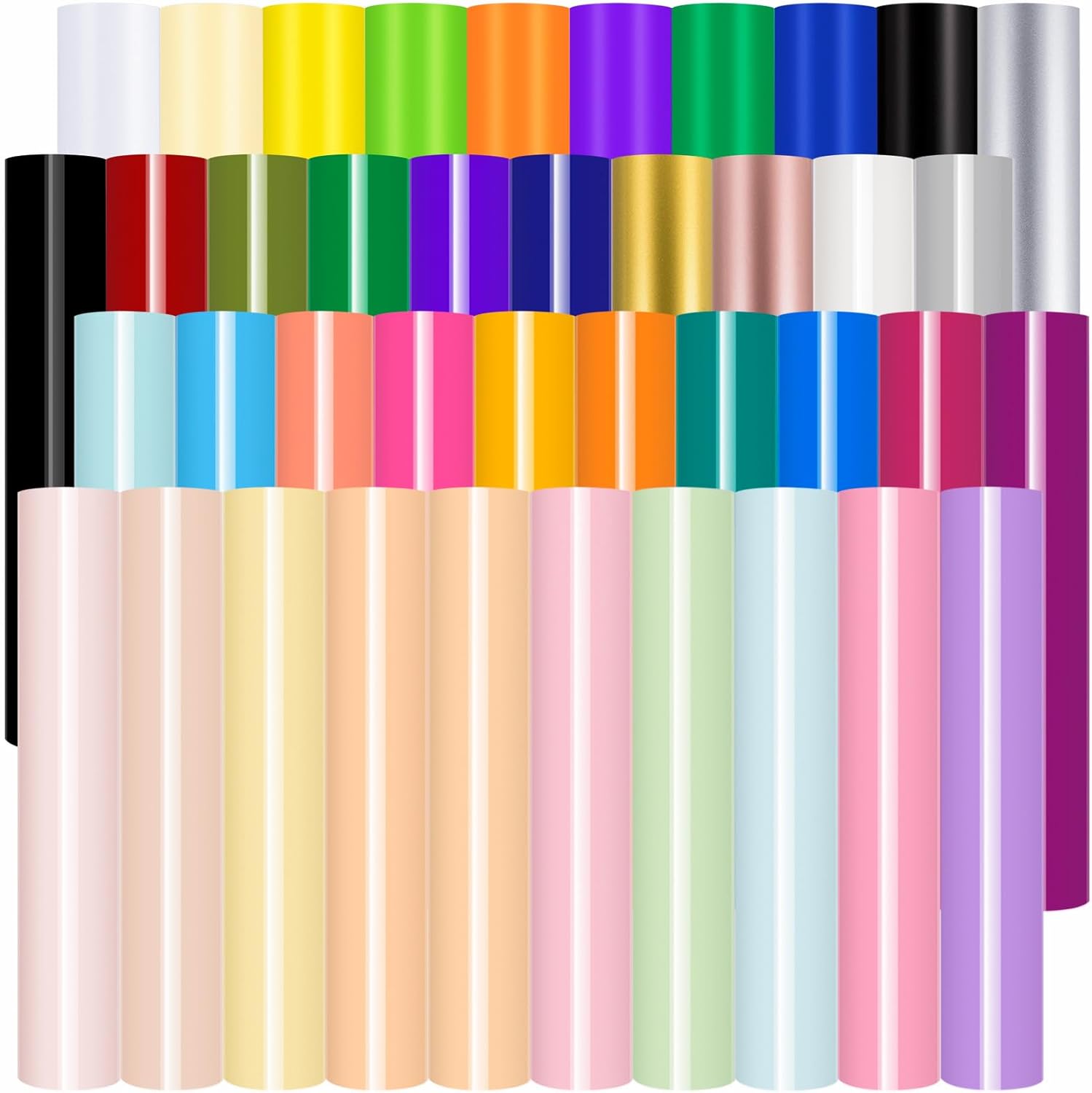 Amazon.com: VINYL FROG 40 Sheets Adhesive Vinyl Bundle 12x12 inches ...