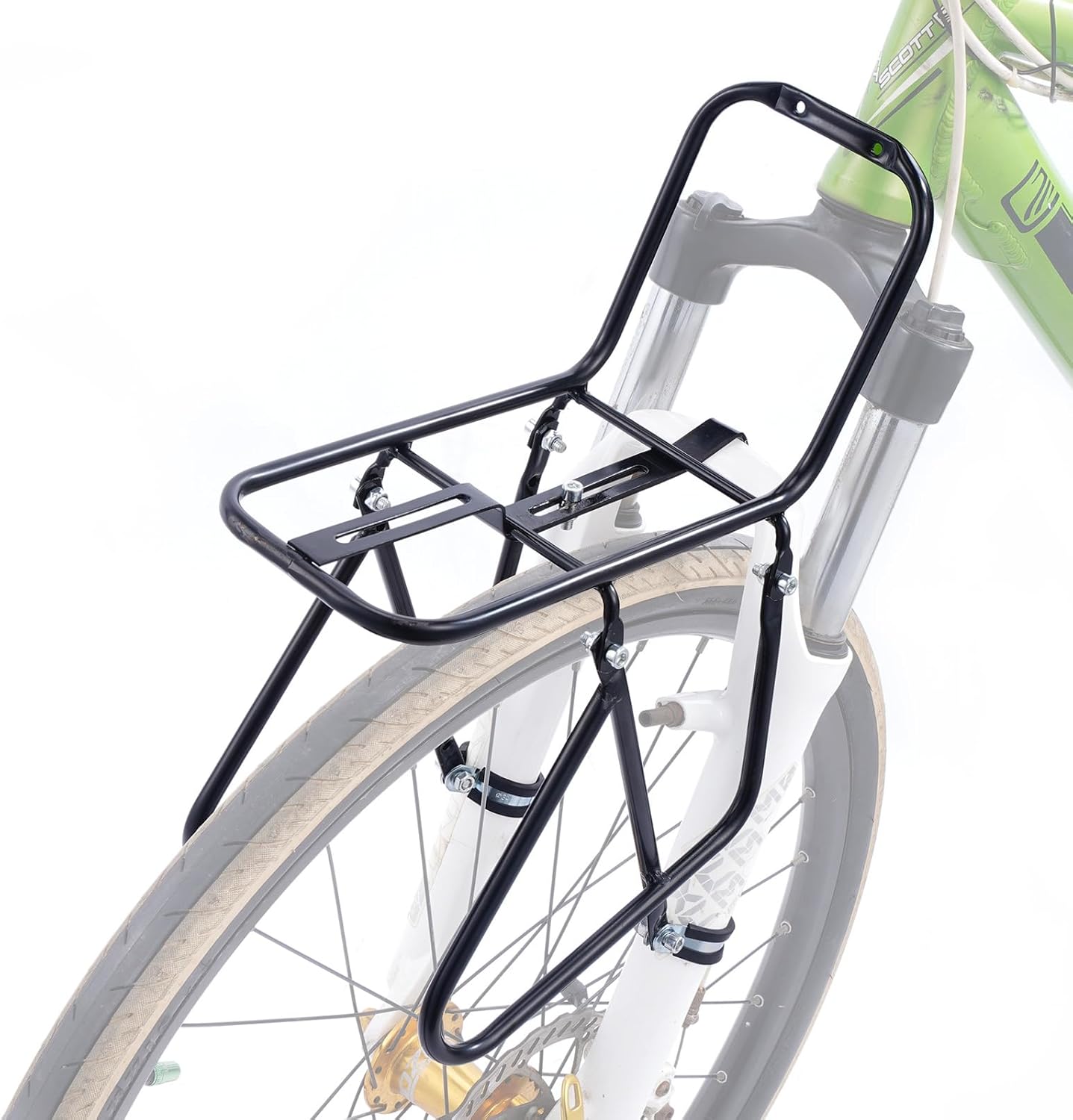 Amazon.com : HOMEE Bicycle Front Rack, 15KG Capacity Bike Cargo Rack ...