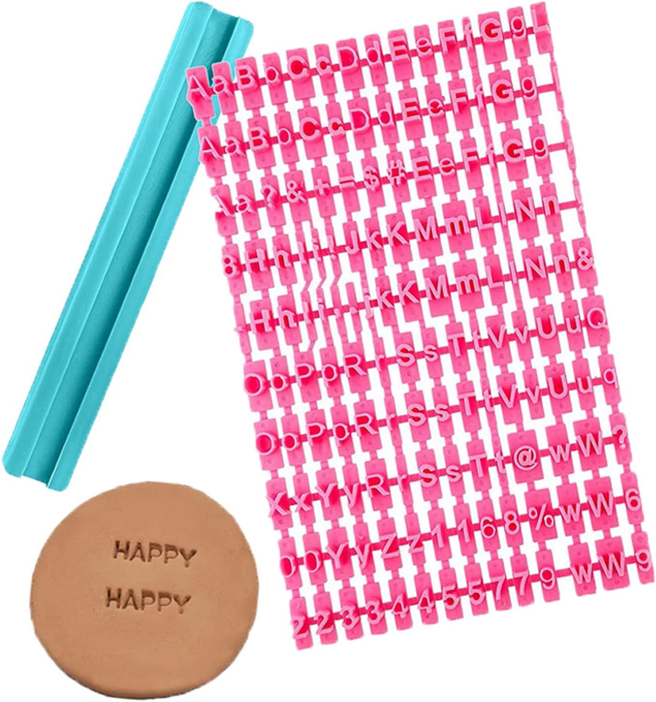 Mnixy Lot de 150 tampons à biscuits de l'alphabet, avec lettres ...