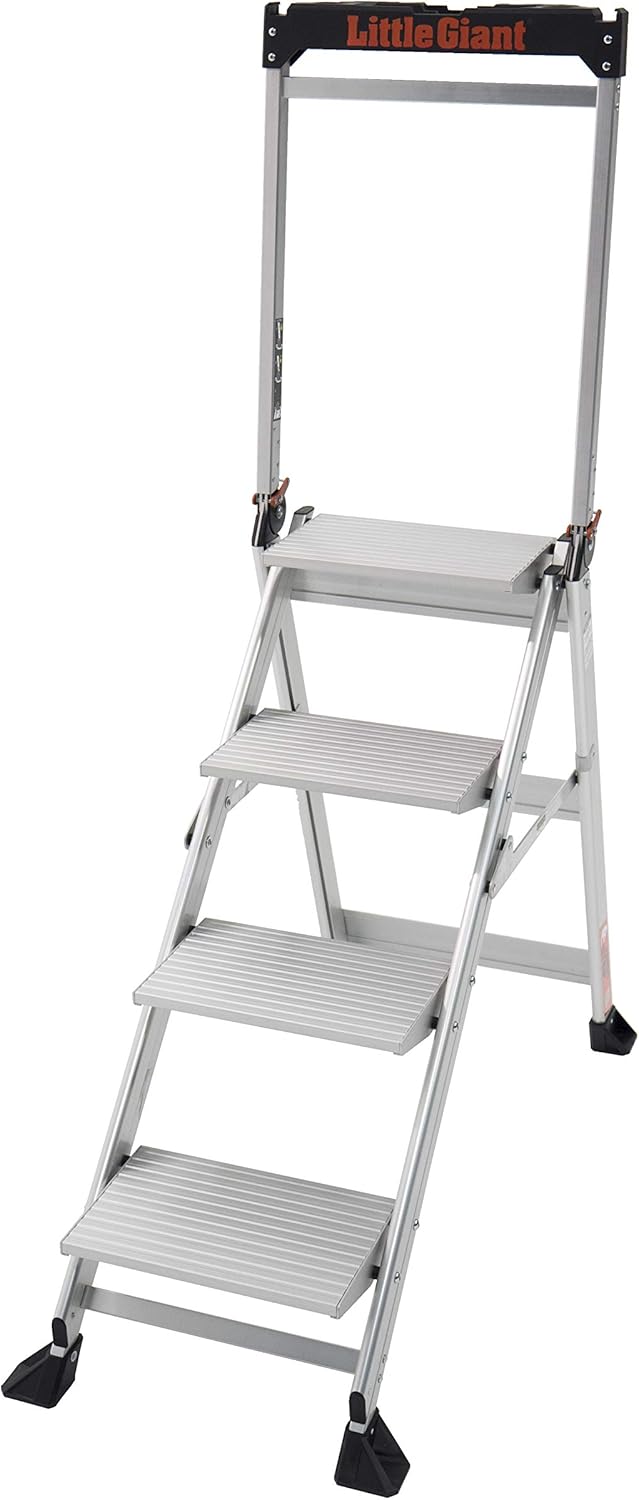 Little Giant 1216-014 Jumbo Step Ladders, 4 Tread, Top Tread Height ...
