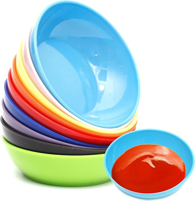 Youngever 9 Pack Plastic Sauce Dishes, Dipping Sauce Bowls, Plastic ...