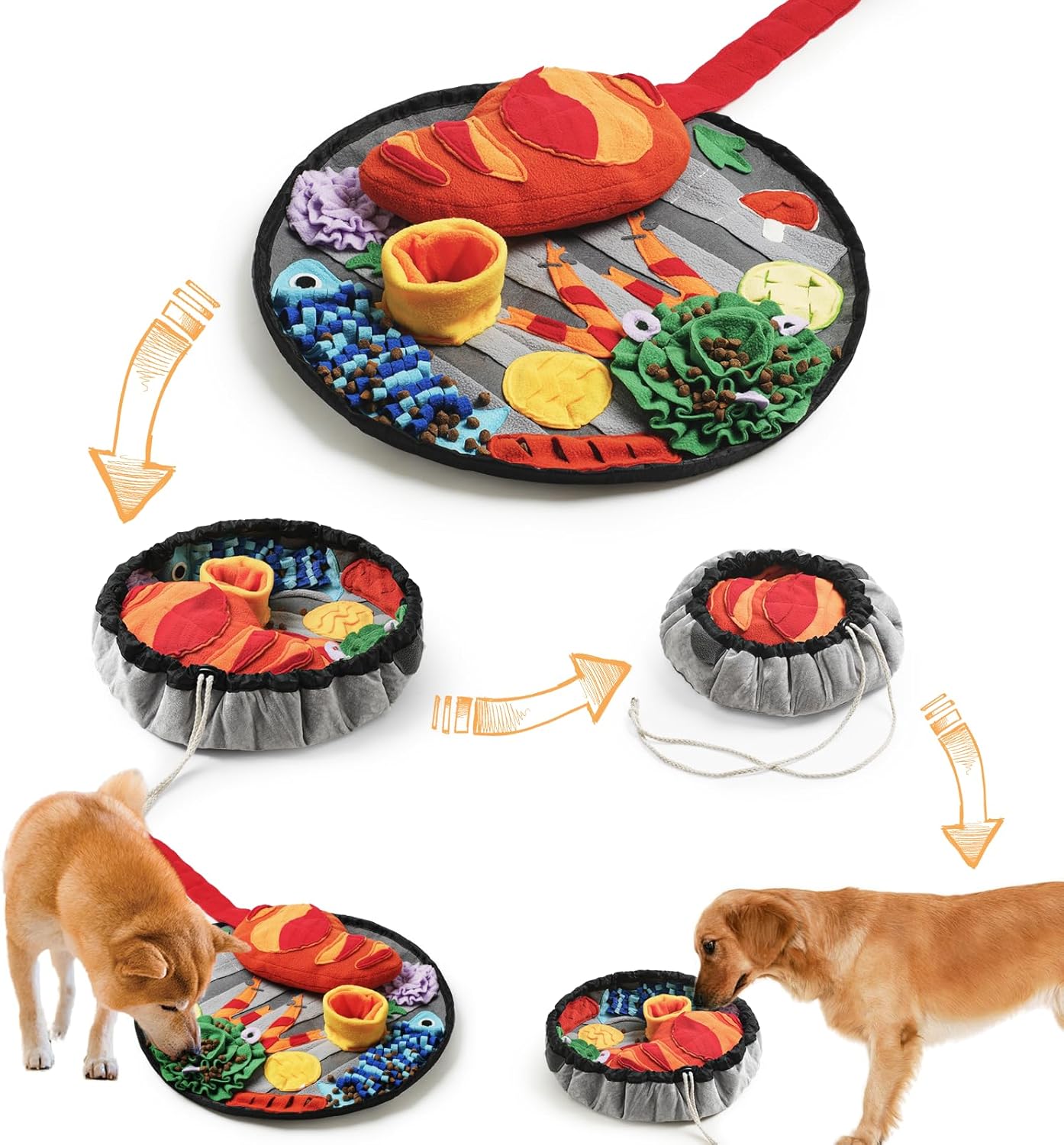 Amazon.com: Snuffle Mat for Dogs,Adjustable Dog Snuffle Mat for Small ...