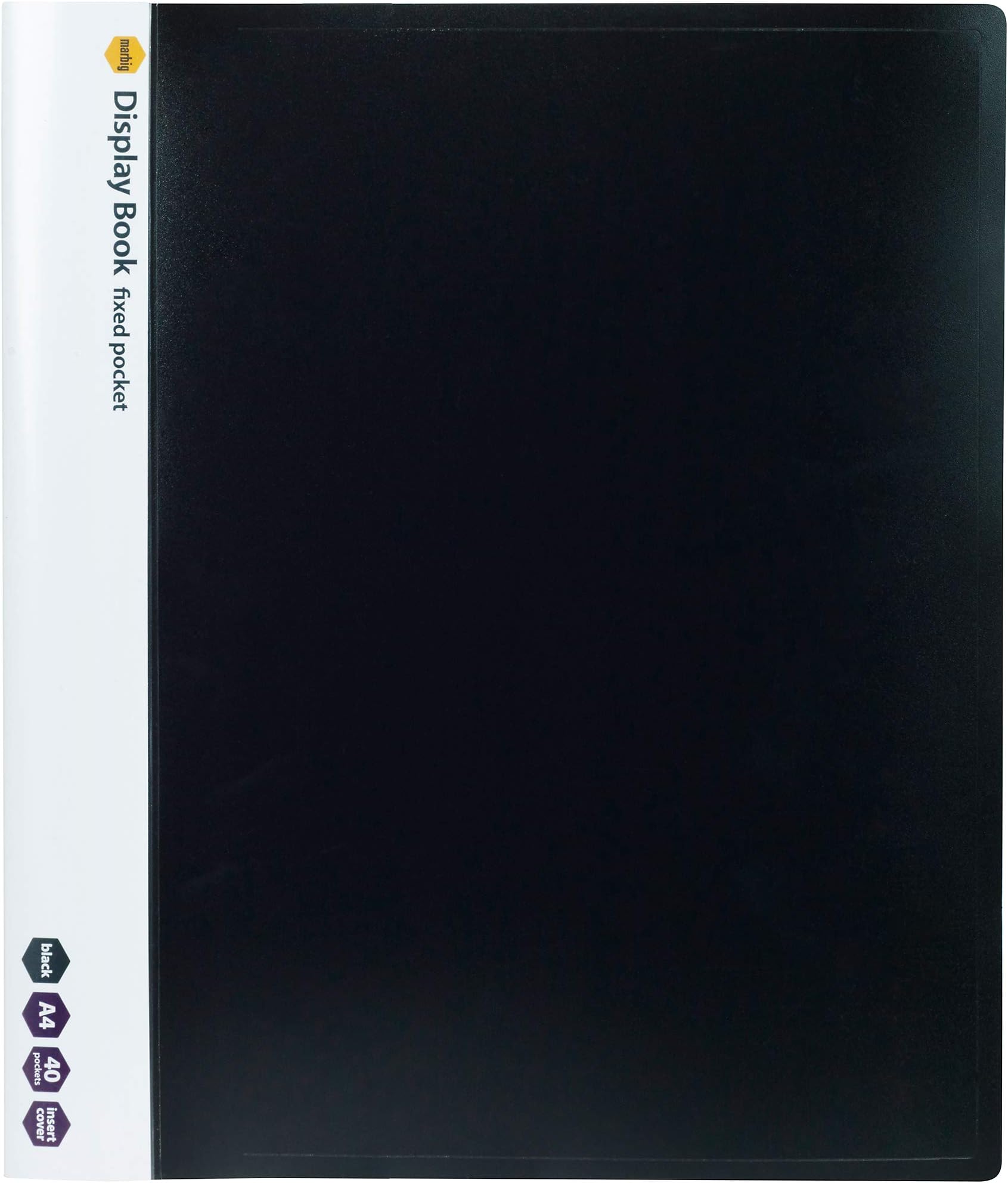 Bantex, Refillable Display Book A4, 20 Pockets, Durable PP Black Cover ...