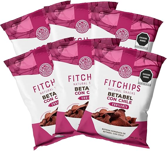 Fitchips BETABEL ENCHILADO SWITCH, paq con 6 piezas 180g, snack natural ...