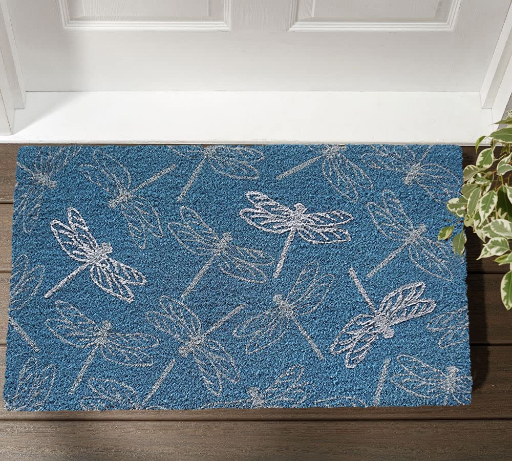 Snapklik.com : Dragonfly Glitter Doormat, Coir Door Mats Outdoor, Front ...