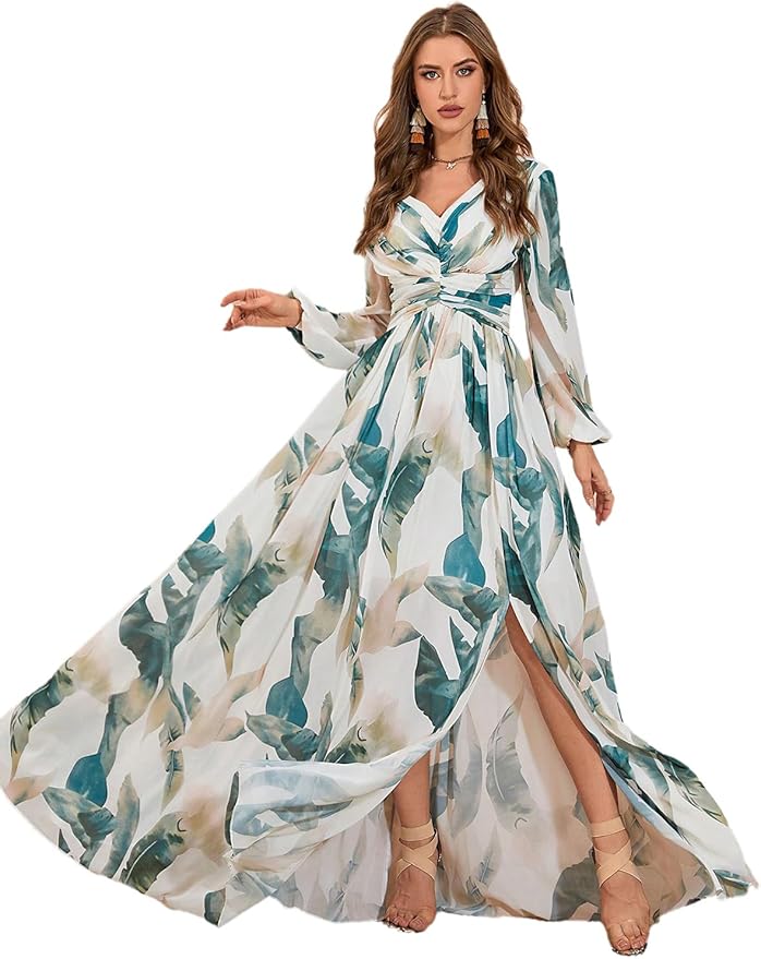 TOLEEN Summer Casual Dresses for Women 2024 Spring Fashion Boho V Neck ...