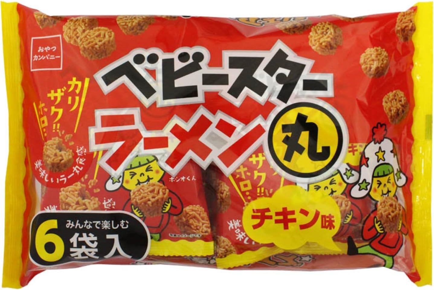 Amazon.co.jp: 【公式】おやつカンパニー ベビースター ラーメン丸チキン味6袋入 132g×15袋 (ひとくち 食べきり シェア スナック菓子) : 食品・飲料・お酒