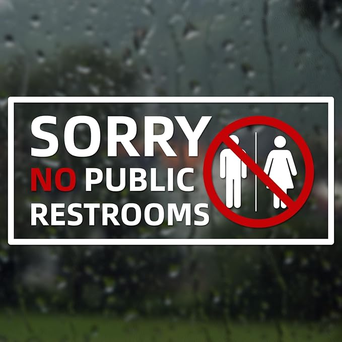Amazon.com : 6pcs No Public Restroom Signs, 8.66x3.94 Inch Waterproof ...