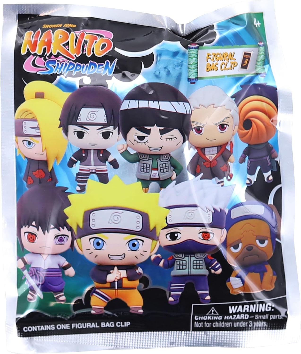Amazon.com: Viz Media Naruto Shippuden Series 3-3D Foam Bag Clip in ...