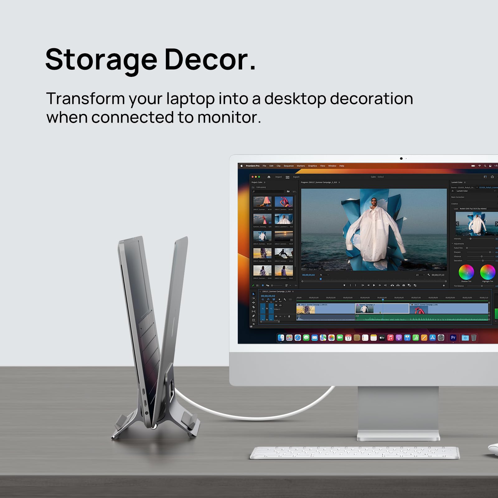 Snapklik.com : SODI Vertical Laptop Stand For Desk, Gravity Auto Lock ...