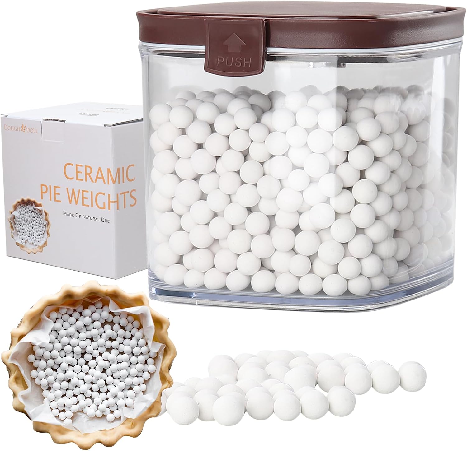 Amazon.com: 2 Pounds Ceramic Pie Crust Weights Pre-Washed for Baking ...