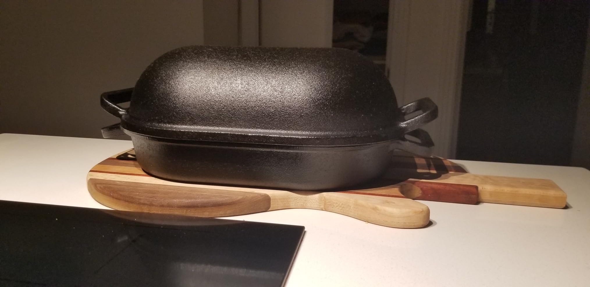 Cuisiland Pre-Seasoned Cast Iron Bread & Loaf Pan Large Heavy Duty ...