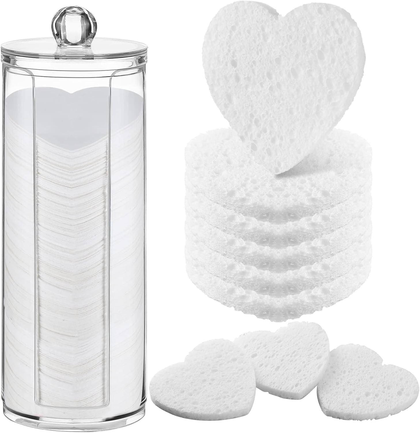 Amazon.com : Sieral 120 Pcs Compressed Facial Sponges with Container ...