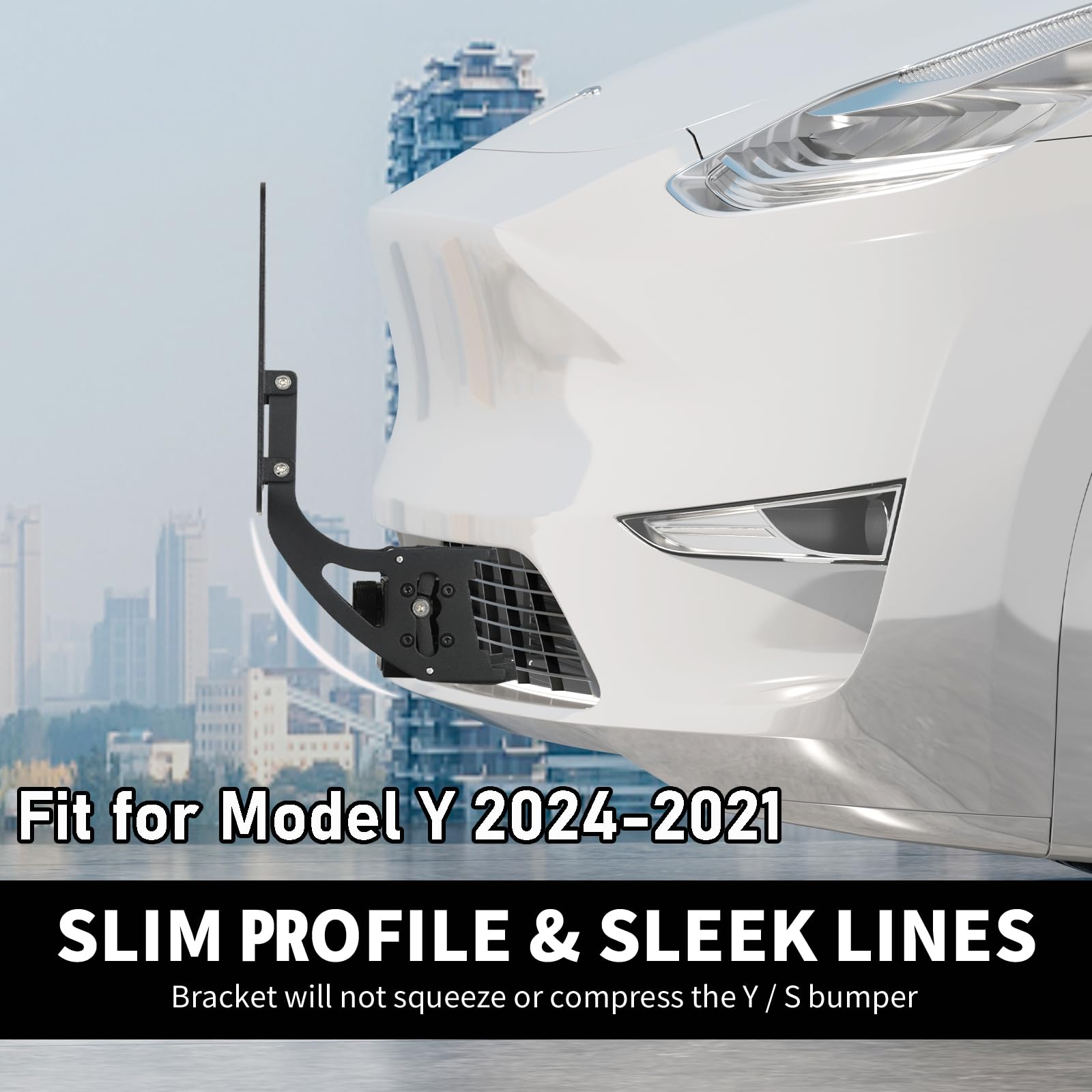 Car Plate Frame Tesla Model Y Front License Plate Mount - Aluminum ...