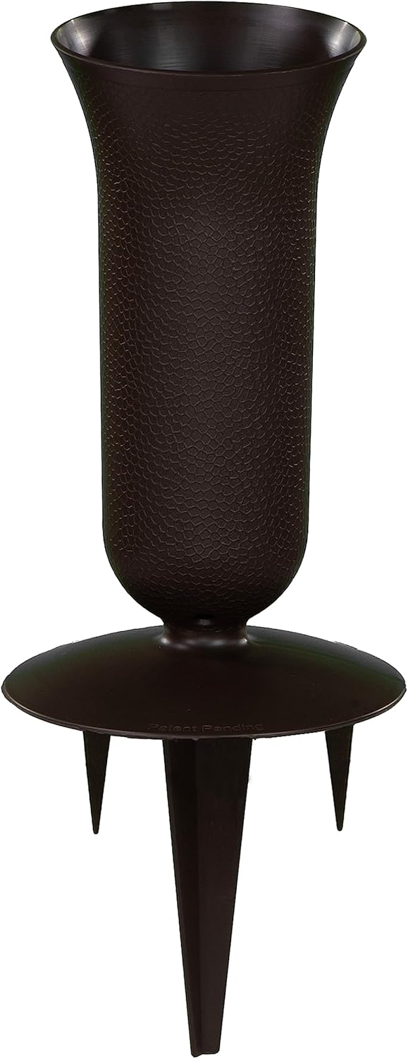 Amazon.com: Cemetery Vase with Spikes for Grave - Bronze Pattern ...