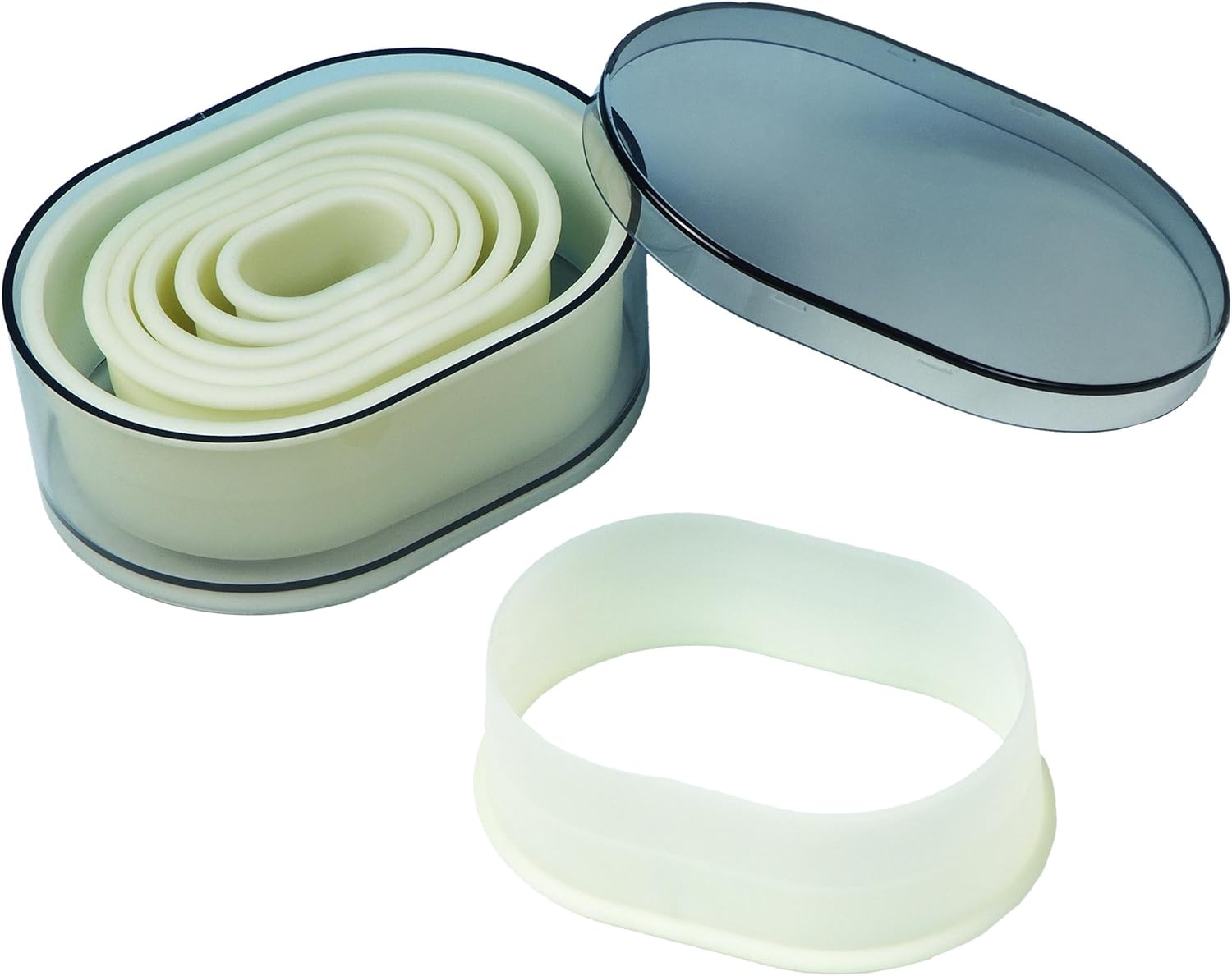 Amazon.com: Fat Daddio's CKC-2055 Oval Pastry Cutter Set, 7 Piece, Off ...