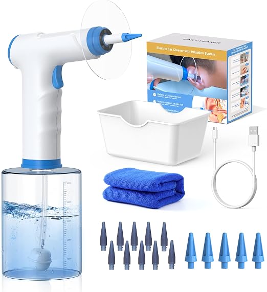 XaYis Electric Ear Wax Remover with Quad-Stream Tips, Ear Irrigation ...