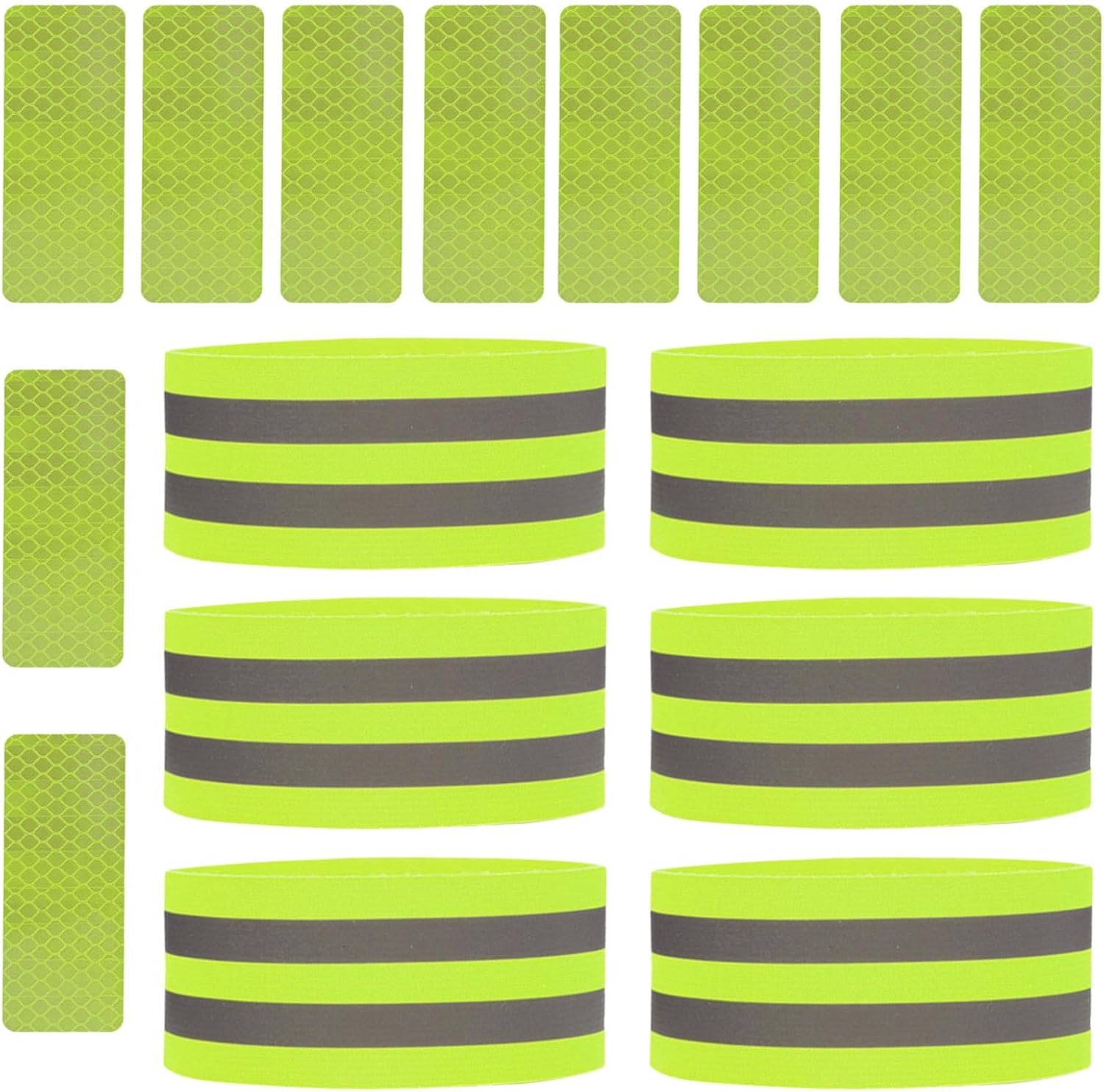 6 PCS High Visibility Armbands Running Safety Gear Reflective ...