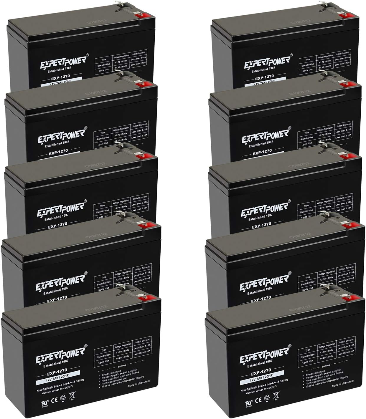 Amazon.com: WEIZE 12V 9AH Battery, Sealed Lead Acid Battery with F2 ...