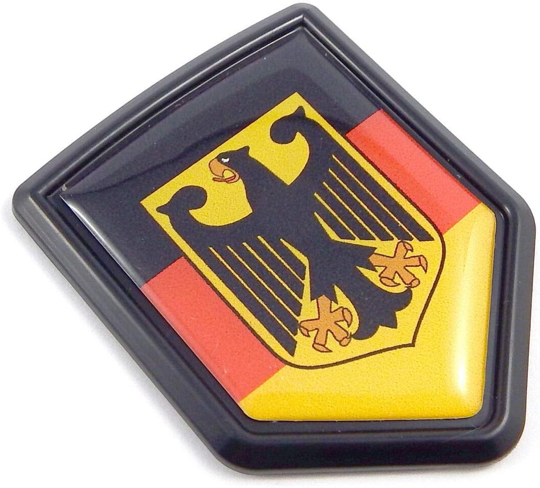 Germany German Flag Black Shield Car Bike Decal Crest Emblem ...