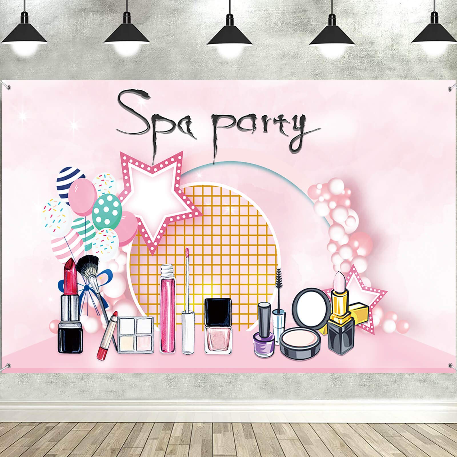 Buy 7x5FT Spa Backdrop, Pink Make Up Photography Background Teens Girls ...