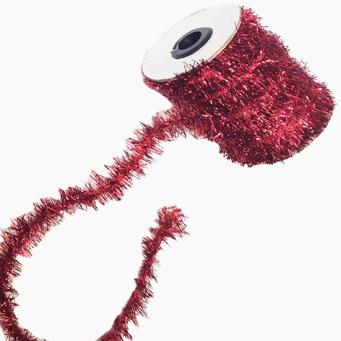 Amazon.com: 75Feet Christmas Tinsel Garland Metallic Holiday Tinsel ...