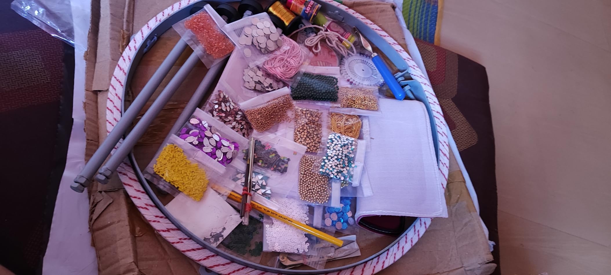 TANISHA FASHIONS, ARTS & CRAFT STORE Aari Work Beginners Kit - With 18 ...