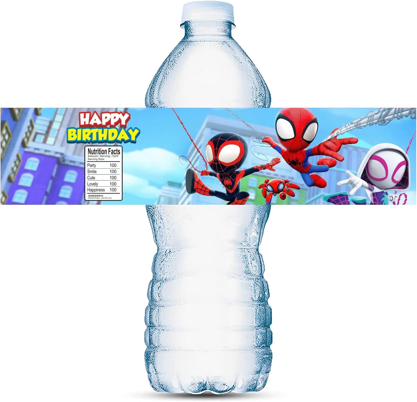 Amazon.com: 30 PCS Water Bottle Labels for Spider Party Supplies ...