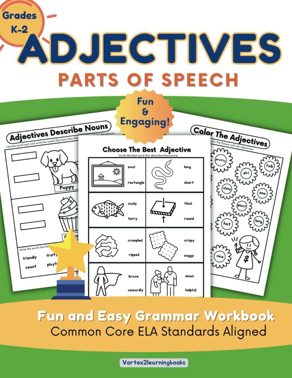 Adjectives: Parts Of Speech - Fun and Easy Grammar Workbook: Common ...