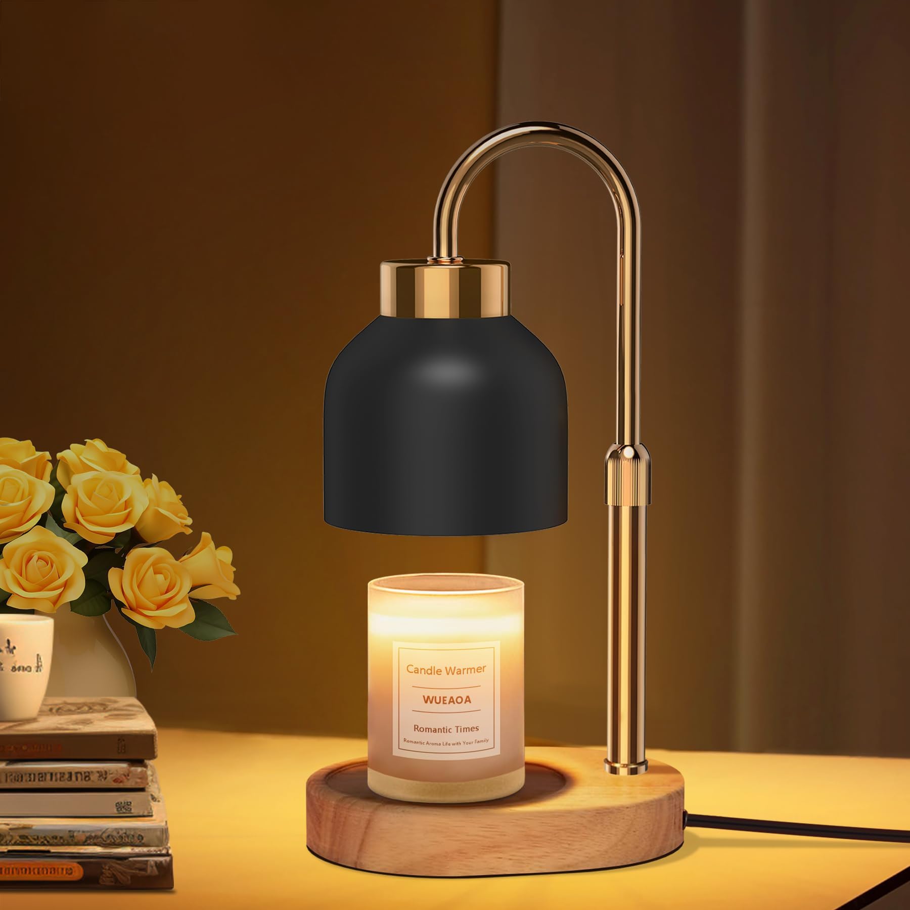 Candle Warmer Lamp with Timer, Candle Lamp with Dimmer and 2 Bulbs, Wax ...