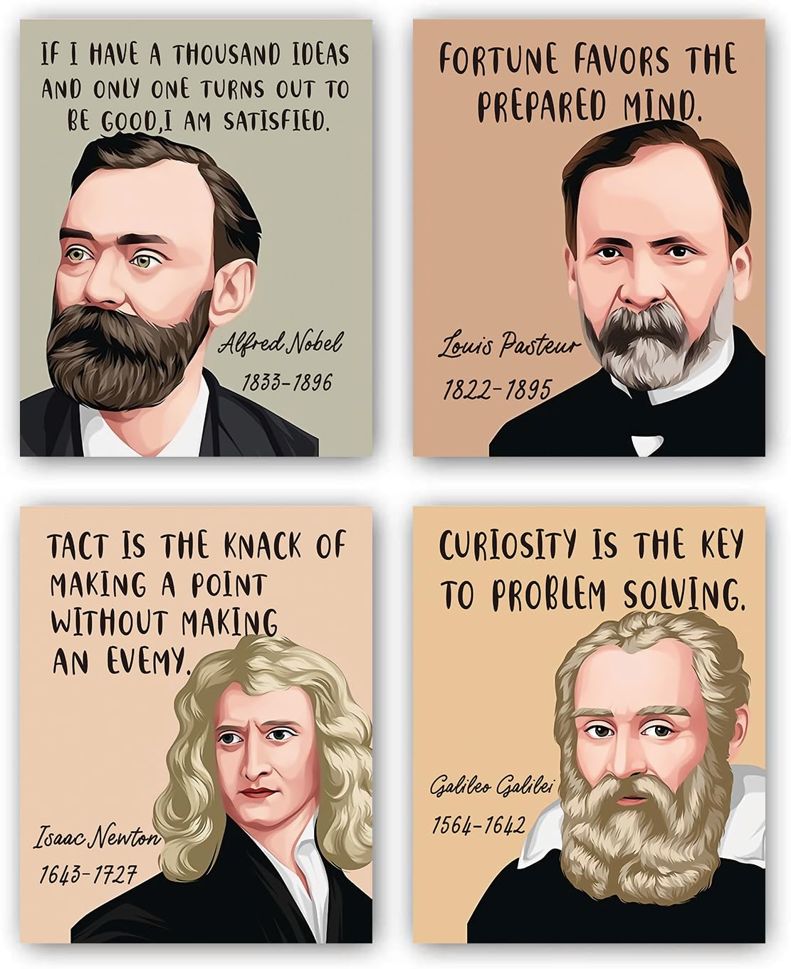 Snapklik.com : TANXM Famous Scientists Quote History Posters - Growth ...