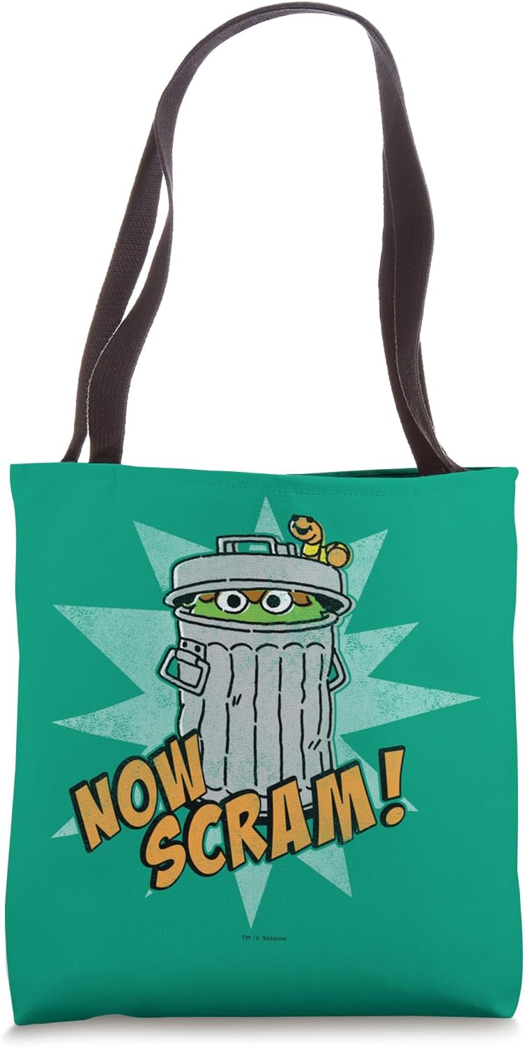 Amazon.com: Sesame Street Oscar the Grouch Now Scram Tote Bag ...