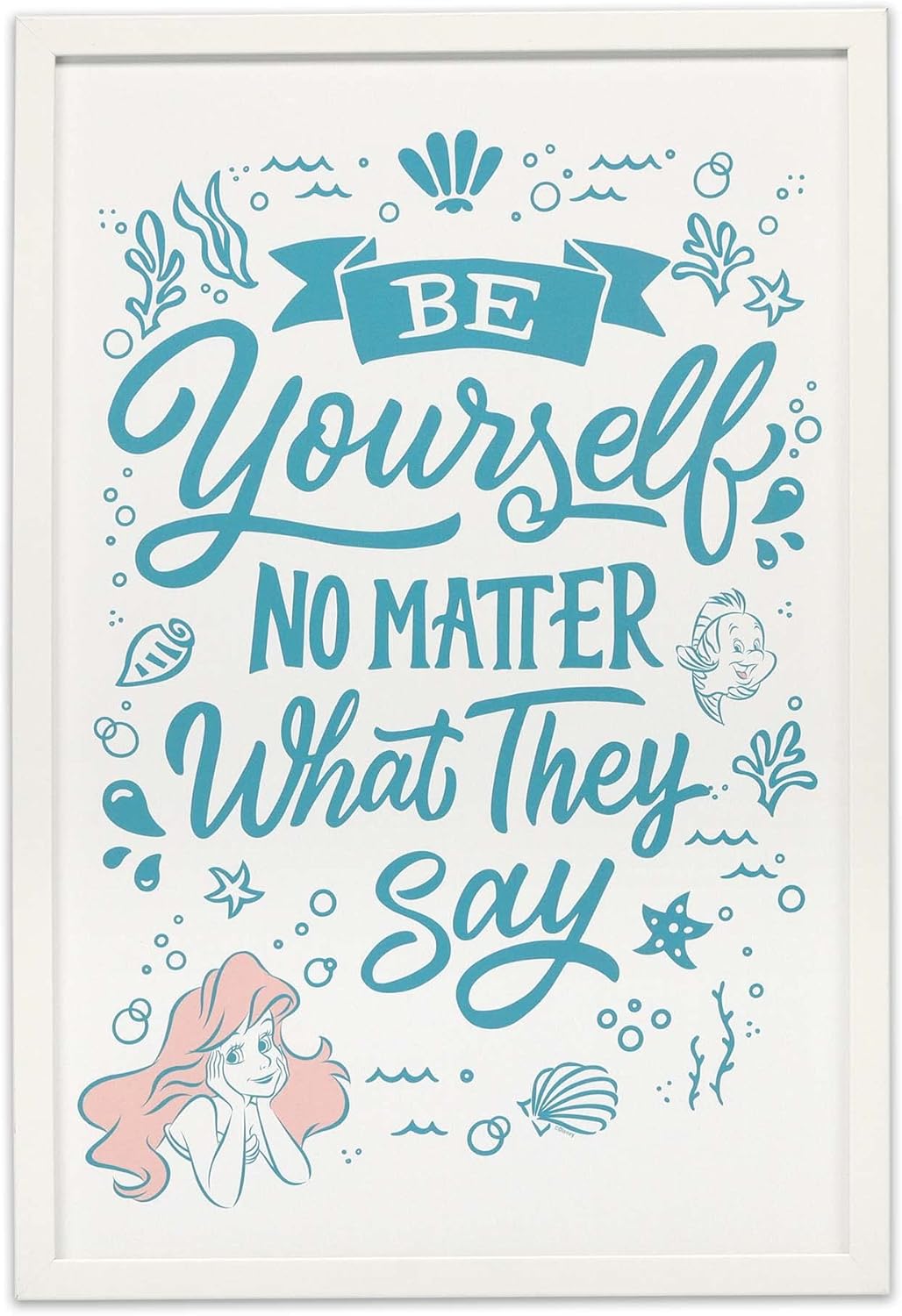 Amazon.com: Disney The Little Mermaid Be Yourself No Matter What Framed ...