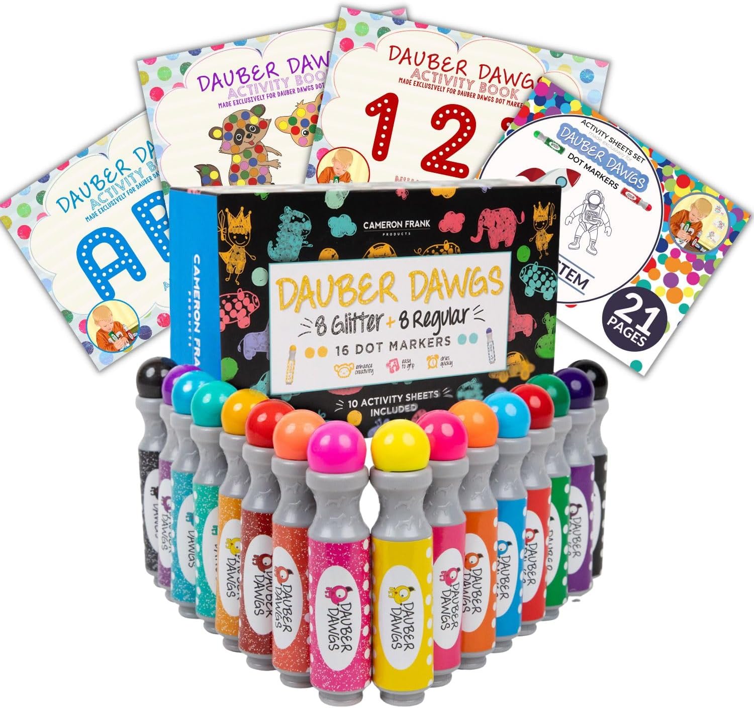 Amazon.com: Shuttle Art Dot Makers, 12 Colors Bingo Daubers with 20 ...