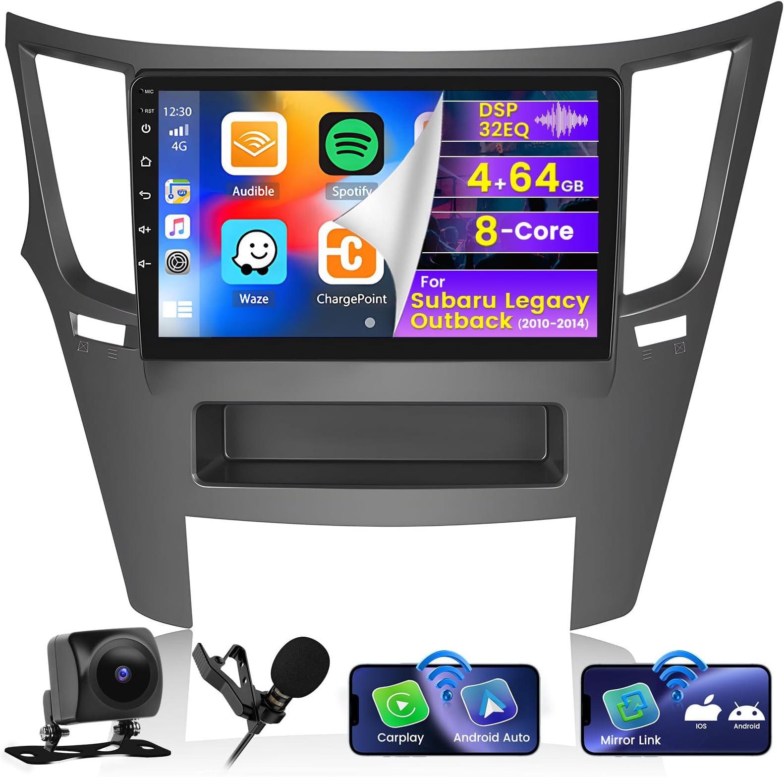 Amazon.com: [8 Cores 4+64G] Car Radio for Subaru Legacy Outback 2010 ...