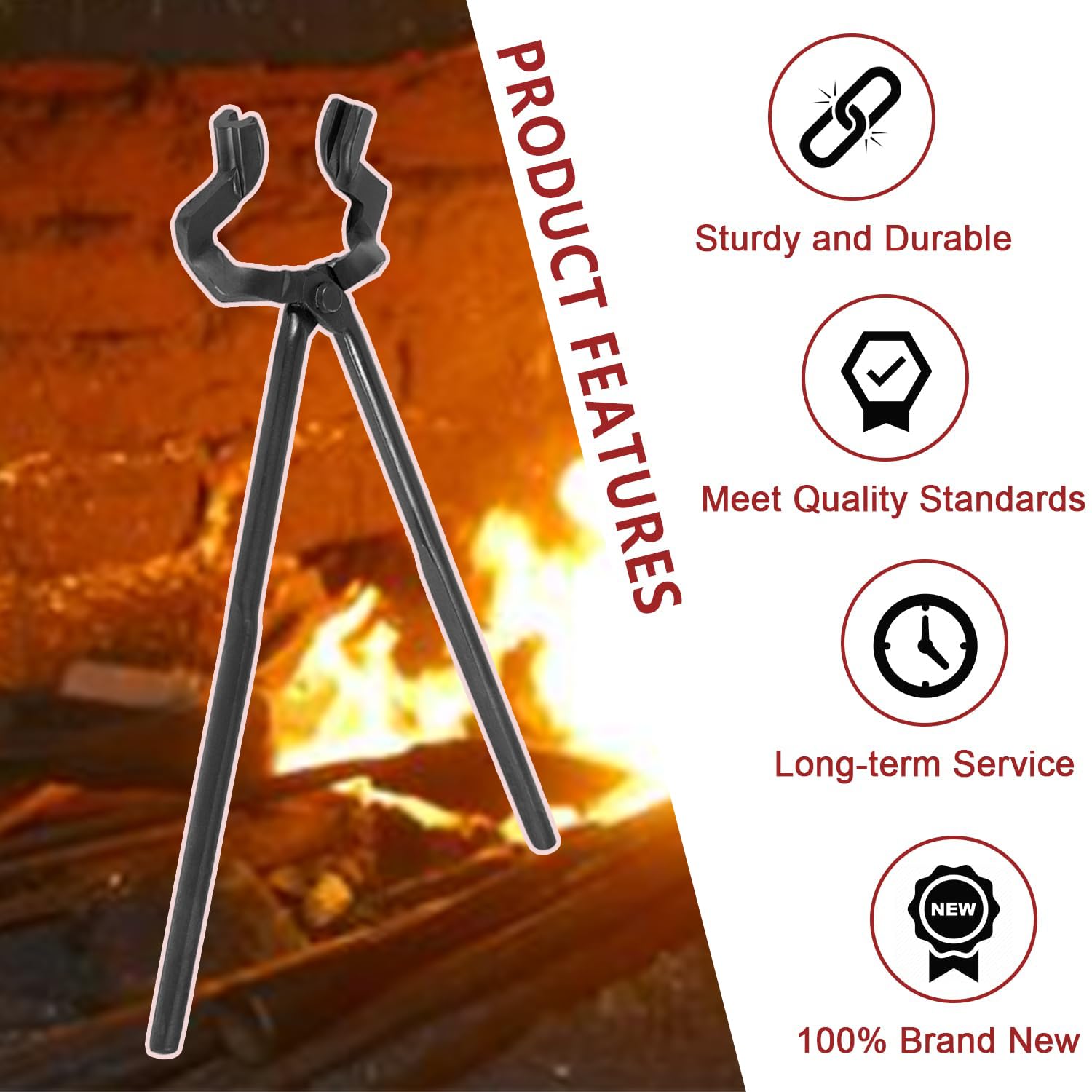 Snapklik.com : Bonbo Knife Making Tongs Blacksmith Tongs 16"Z- V-Bit ...