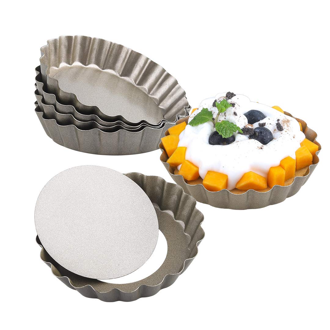 Snapklik.com : Mini Tart Pans, 4 Inch Gold Tart Pans