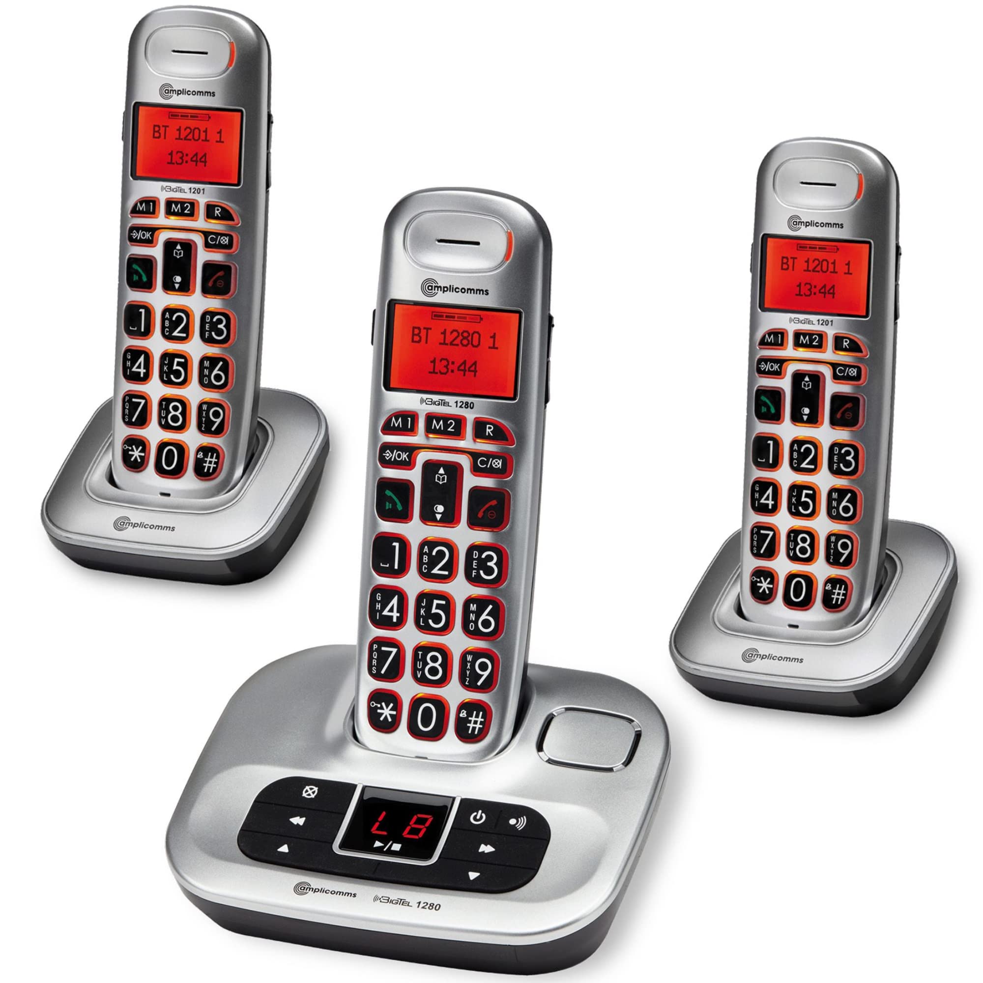 Buy Amplicomms BigTel 1280 Cordless Big Button Phone for Elderly with ...