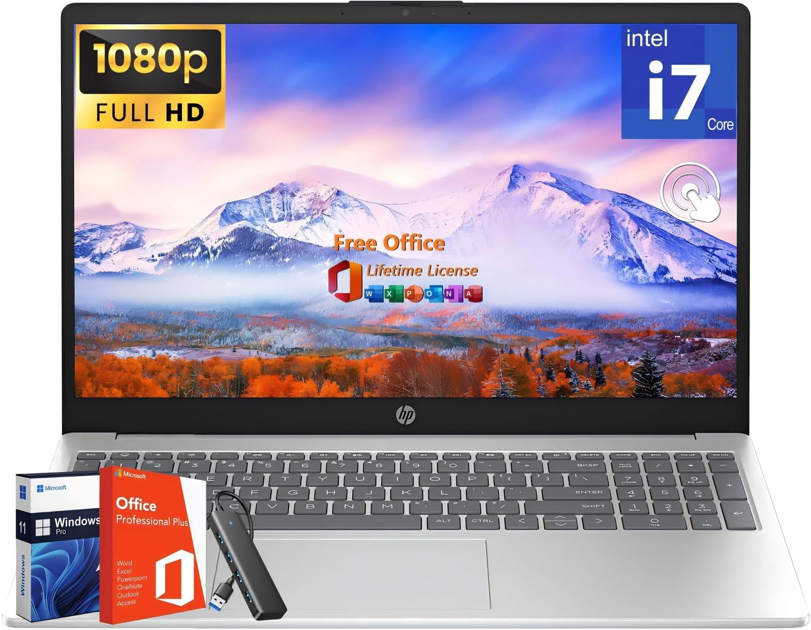 Amazon.com: HP 15.6 Touchscreen Laptop Computer for Business, Lifetime ...